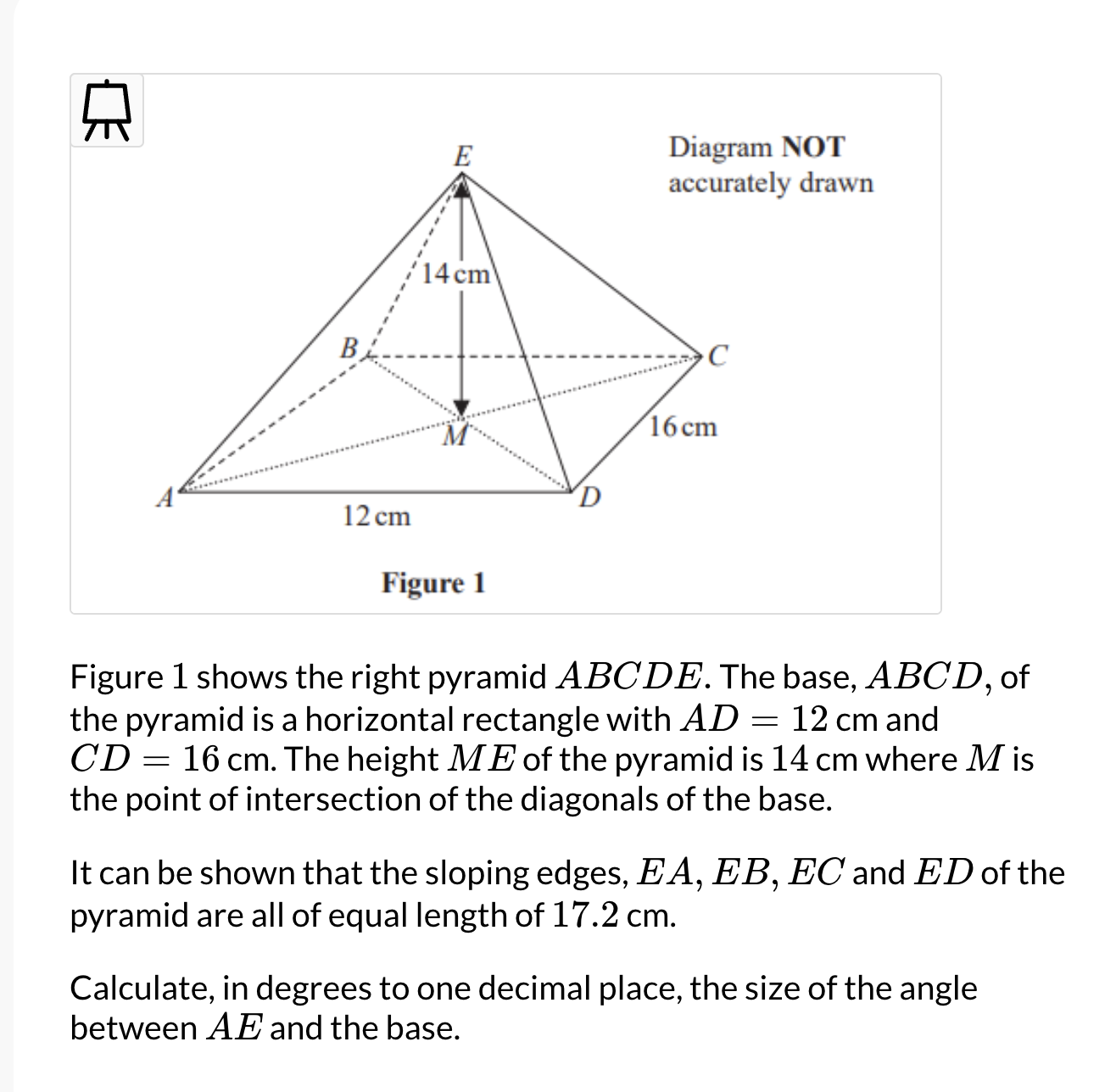 Figure 1 Figure 1 shows the right pyramid A | StudyX
