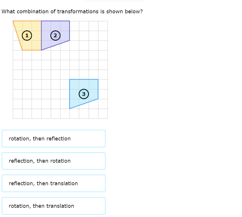 What combination of transformations is | StudyX