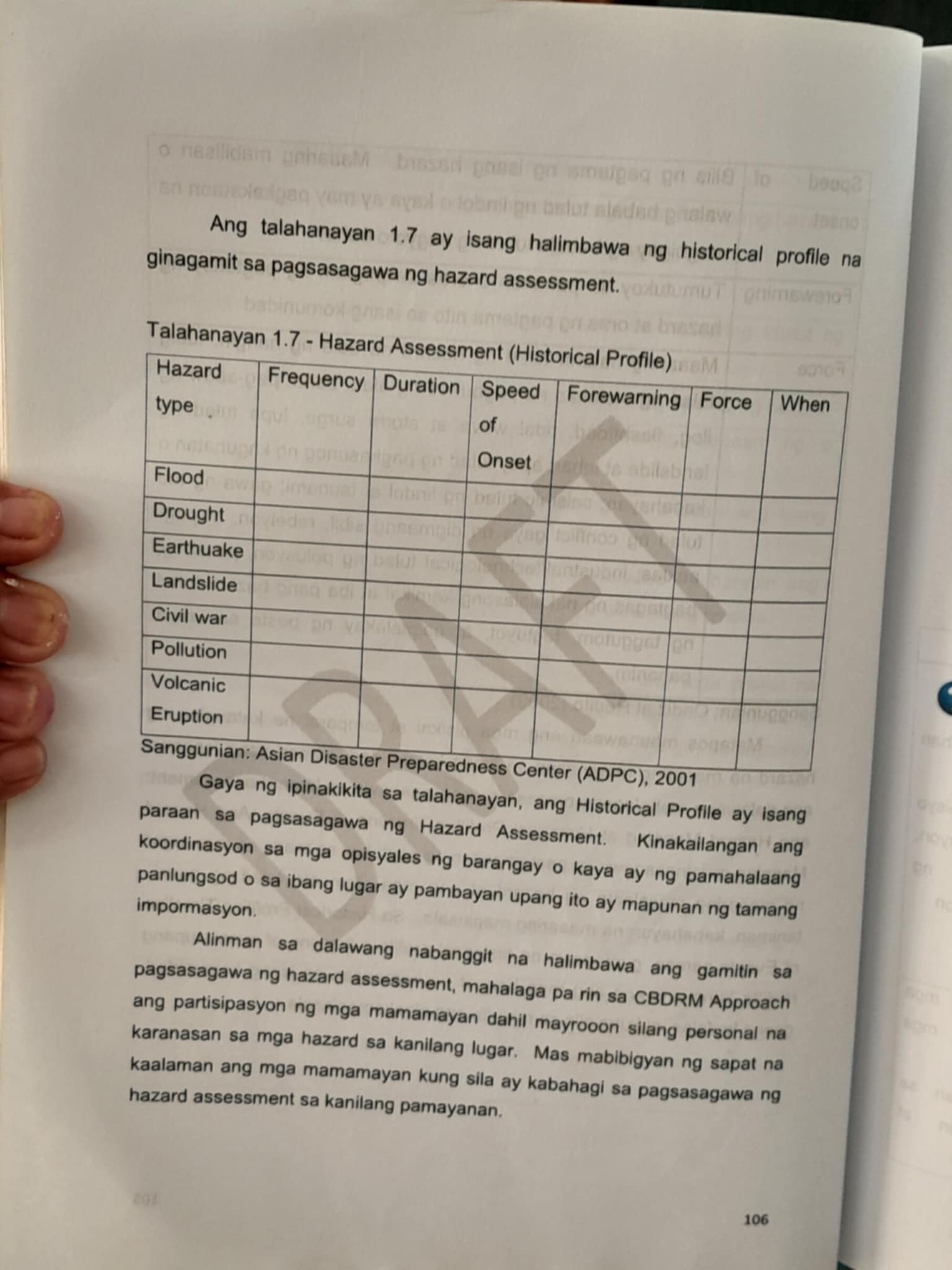 Ang talahanayan 17 ay isang halimbawa ng | StudyX