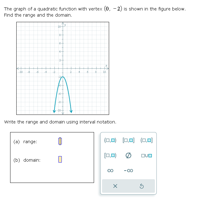 The graph of a quadratic function with | StudyX