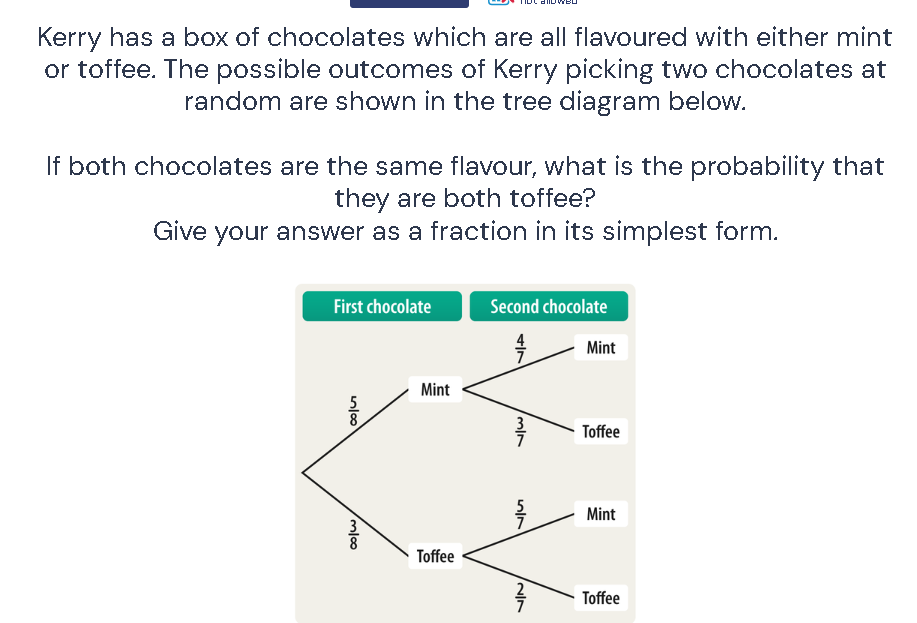 Kerry has a box of chocolates which are all | StudyX