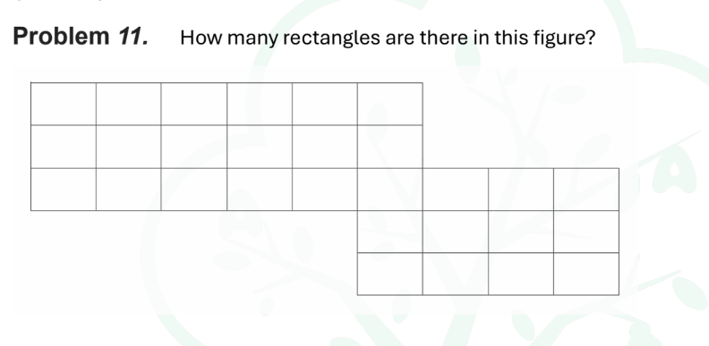 Problem 11 How many rectangles are there in | StudyX