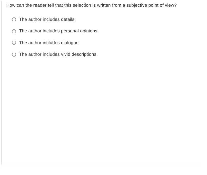 How can the reader tell that this selection | StudyX