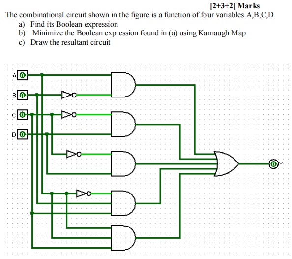 2+3+2 Marks The combinational circuit shown | StudyX