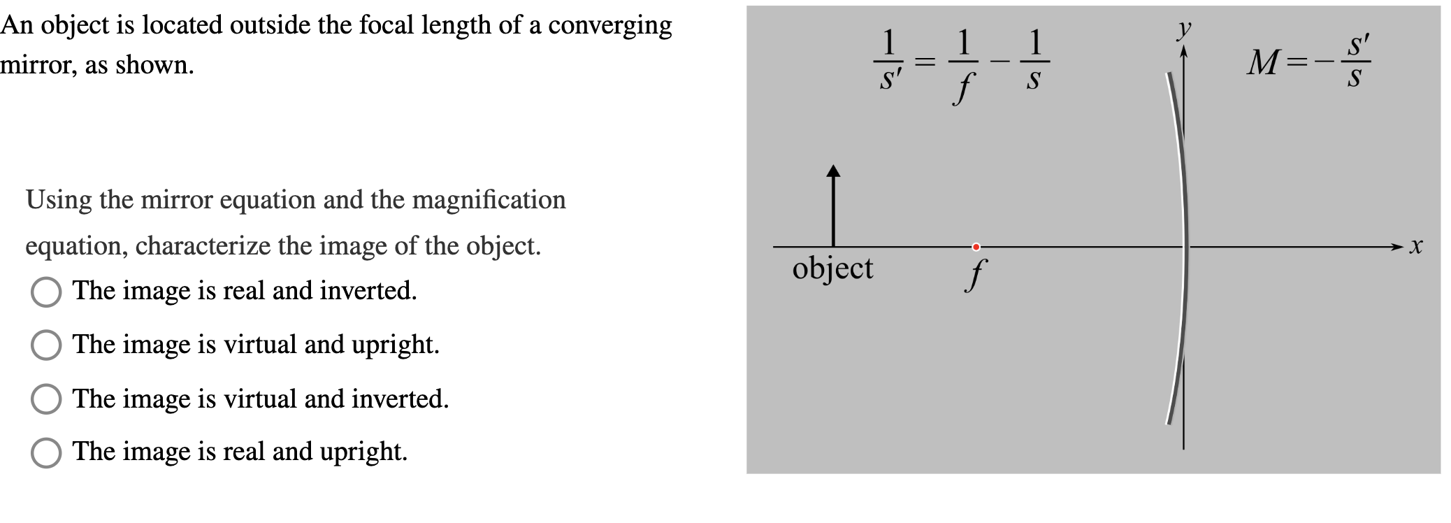 An object is located outside the focal | StudyX