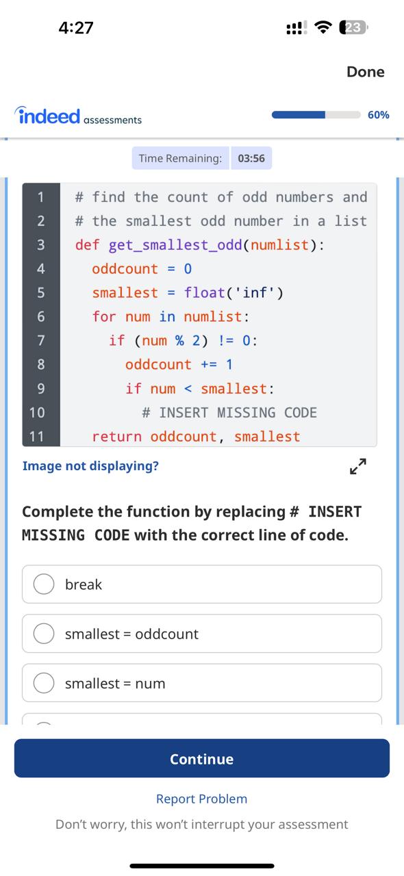 4 27 (23) Done indeed assessments 60 Time | StudyX
