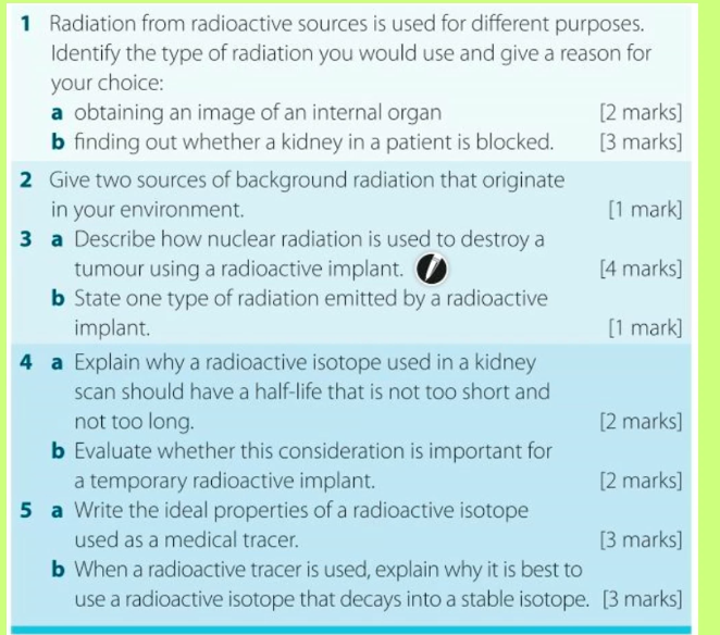 1 Radiation from radioactive sources is | StudyX