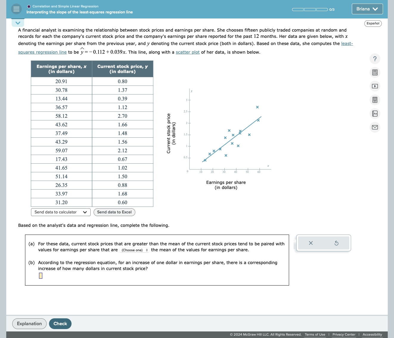 Correlation and Simple Linear Regression | StudyX