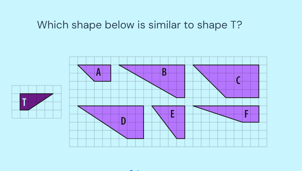 Which shape below is similar to shape T T A | StudyX