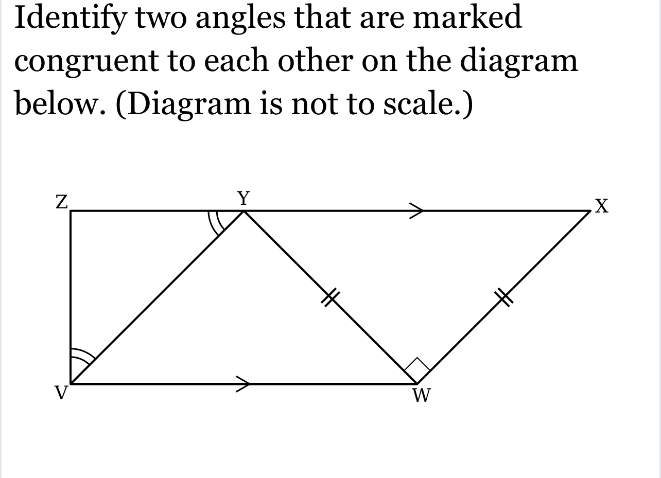 Identify two angles that are marked | StudyX