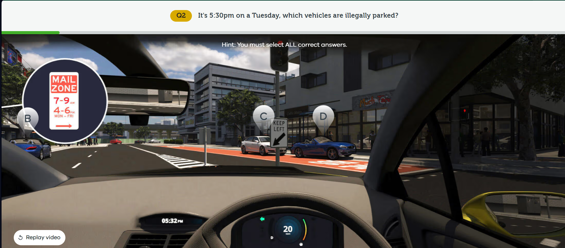 Q2 Its 530pm on a Tuesday which vehicles | StudyX