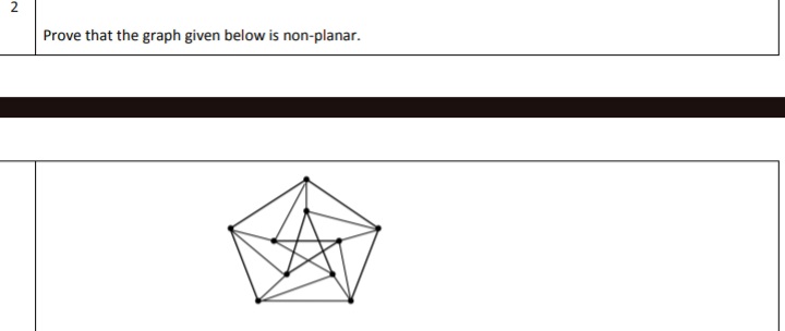 2 Prove that the graph given below is | StudyX