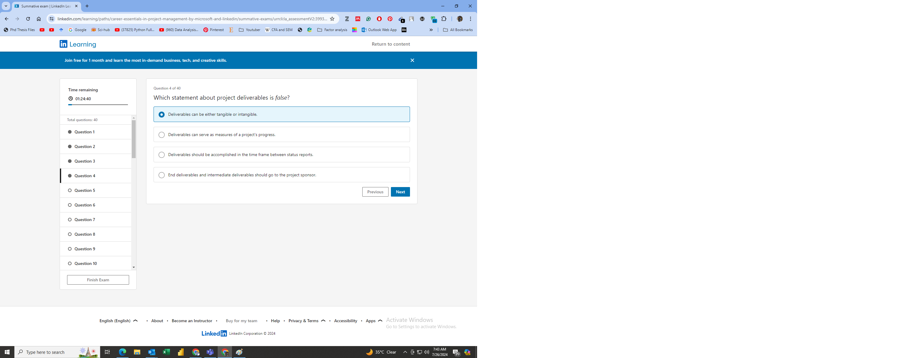 ( Summative exam Linkedln Lea (Phd T - | StudyX