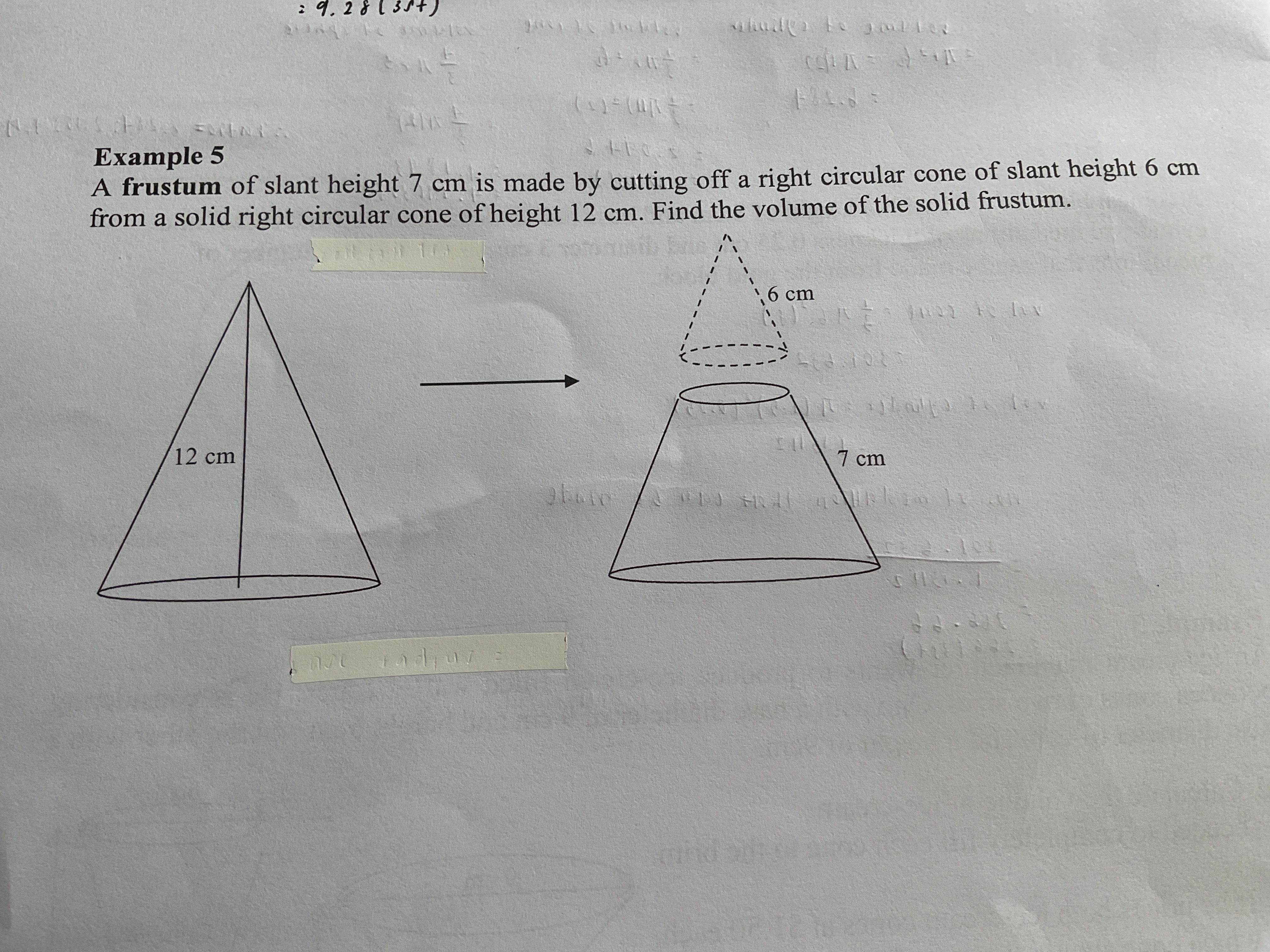 Example 5 A frustum of slant height 7 cm is | StudyX