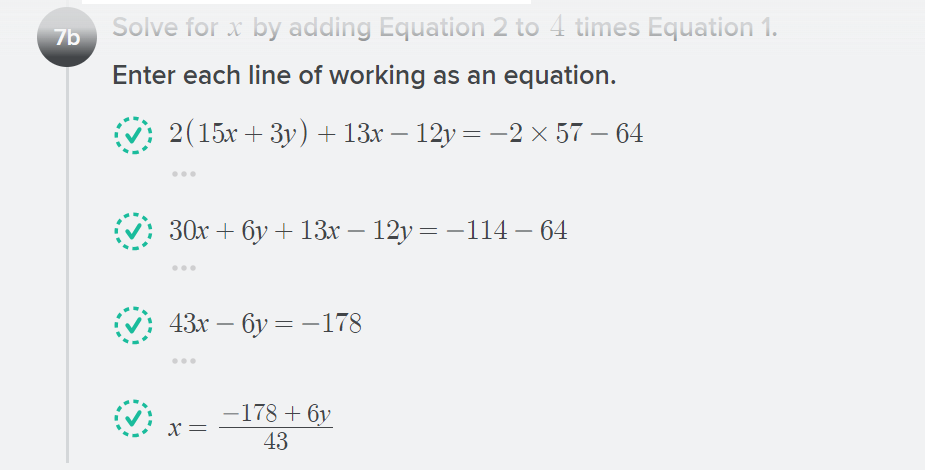 how do i get the answer for x 7b Solve for x | StudyX