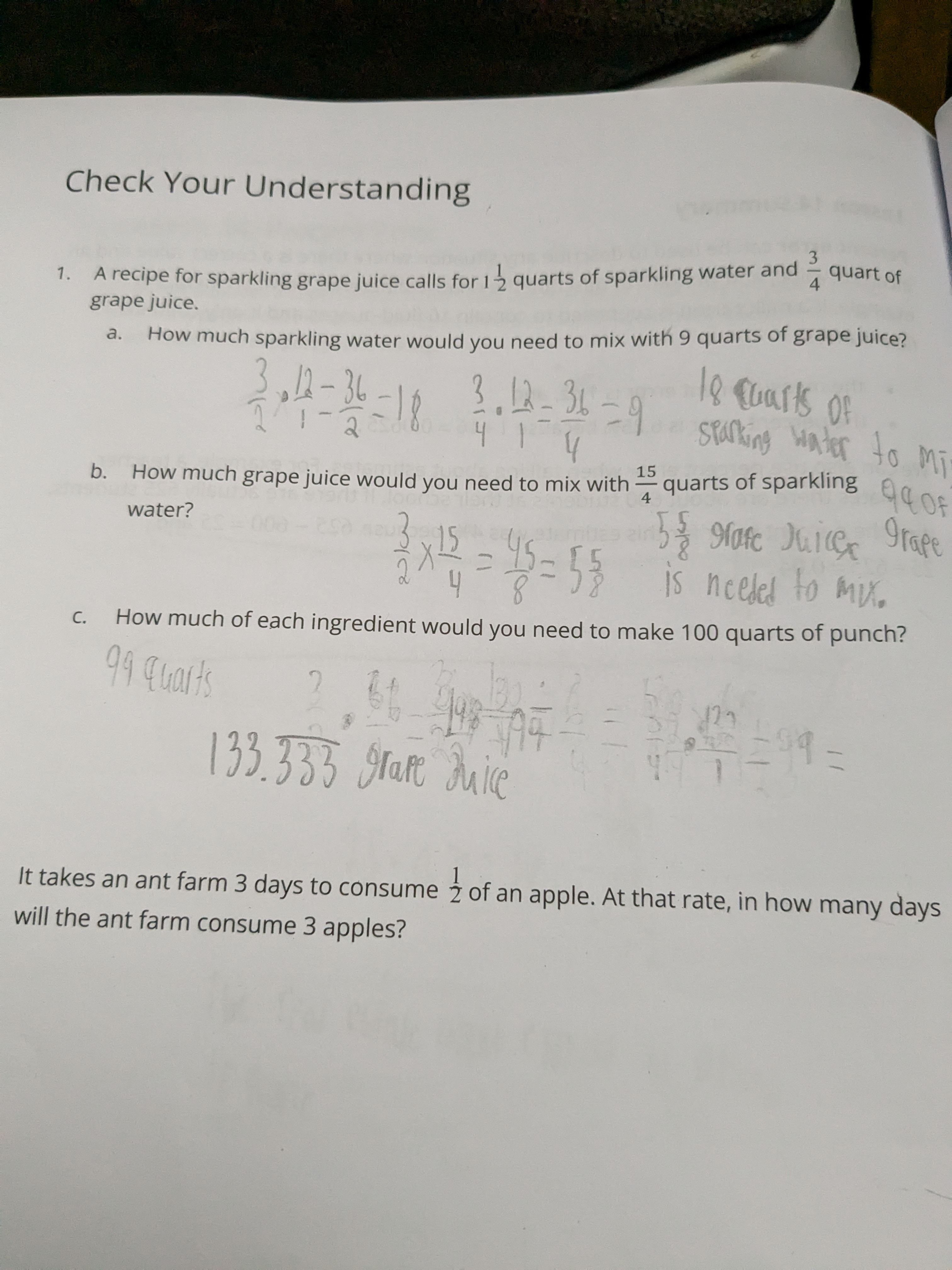 Check Your Understanding 1 A recipe for | StudyX