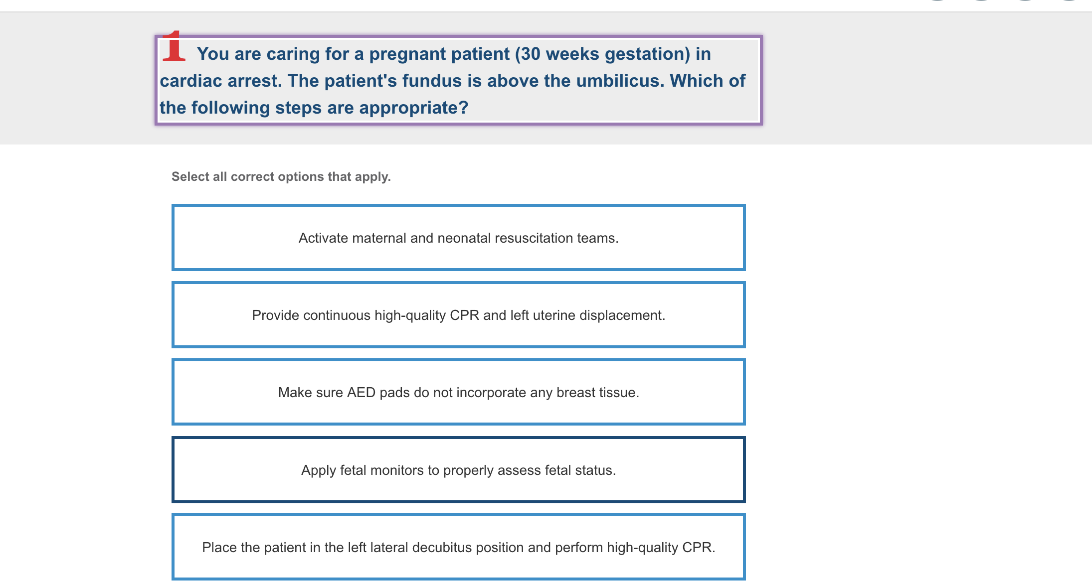You are caring for a pregnant patient ( 30