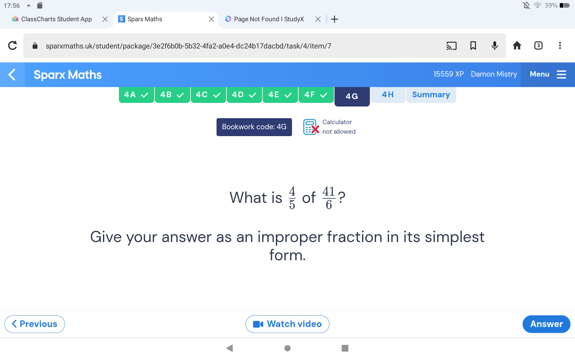 1756 ClassCharts Student App Sparx Maths