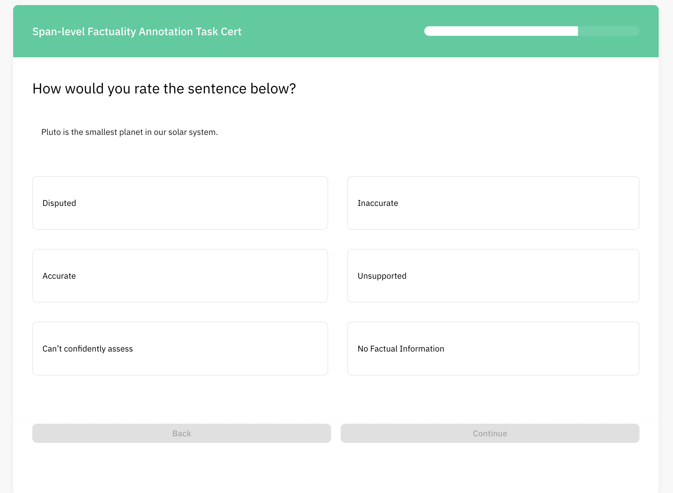 Span-level Factuality Annotation Task Cert | StudyX