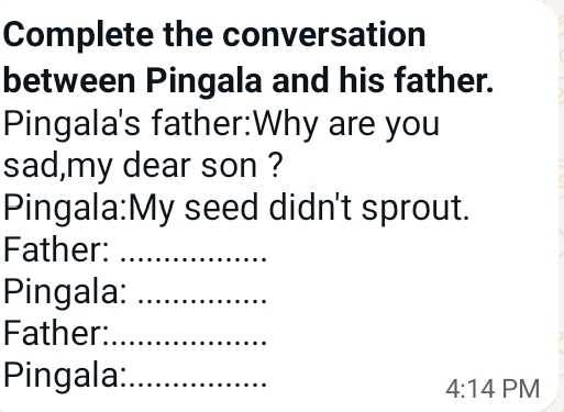 Complete the conversation between Pingala | StudyX