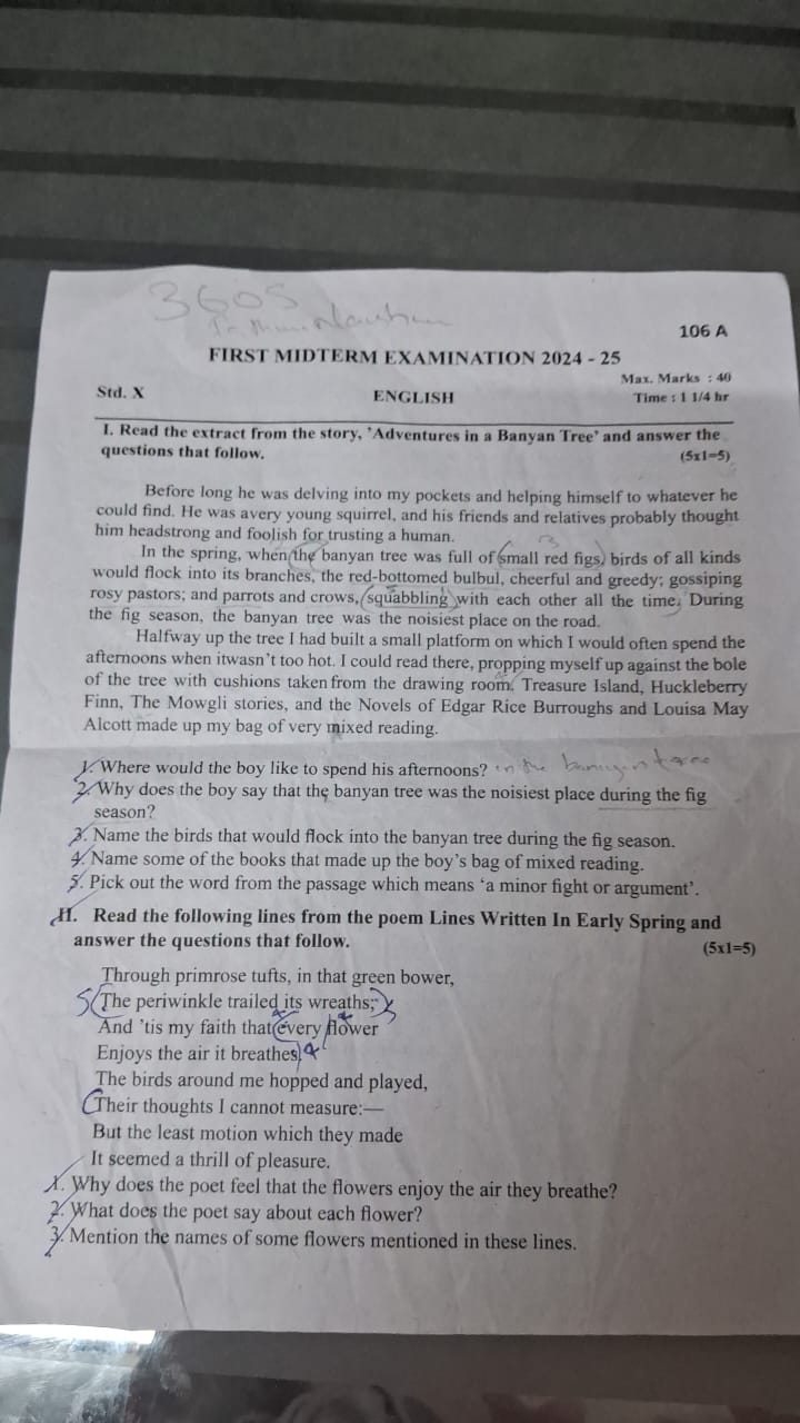 106 A FIRST MIDTERM EXAMINATION 2024 - 25 | StudyX