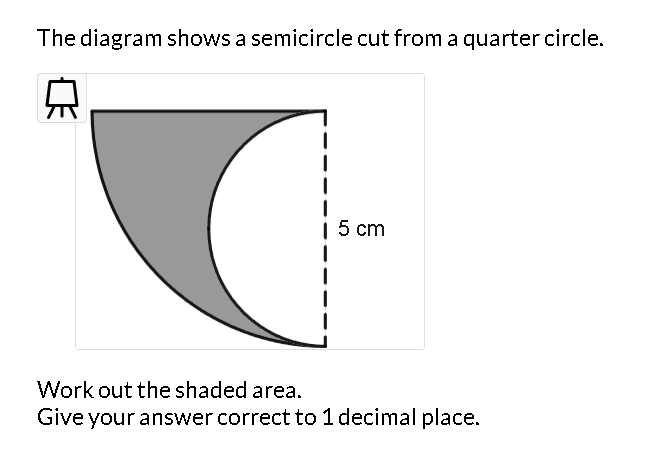 The diagram shows a semicircle cut from a | StudyX