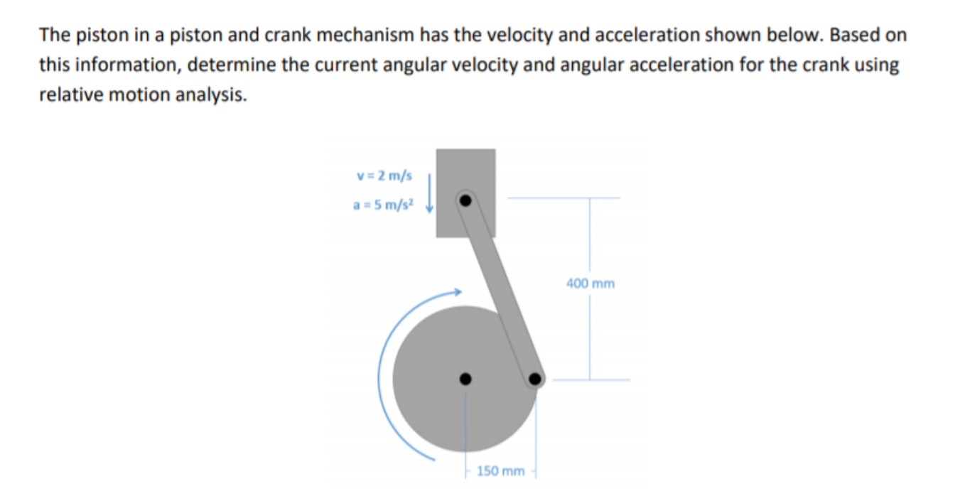 The piston in a piston and crank mechanism | StudyX