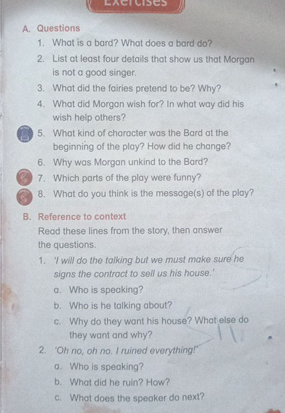 A Questions 1 What is a bard What does a | StudyX