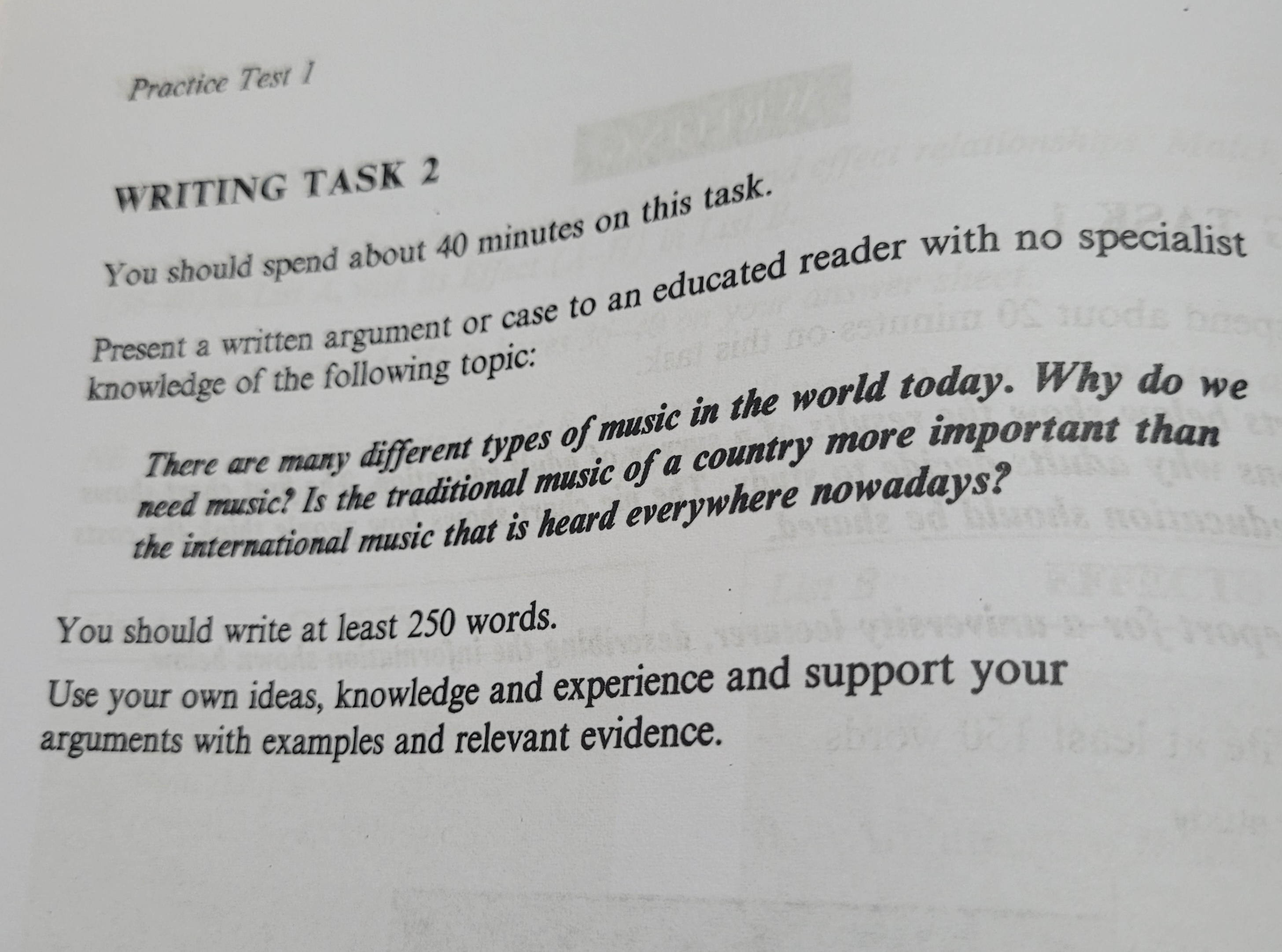 Practice Test 1 WRITING TASK 2 You should | StudyX