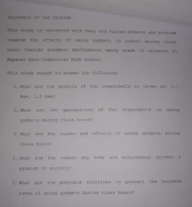 Statement of the Problem This study is | StudyX