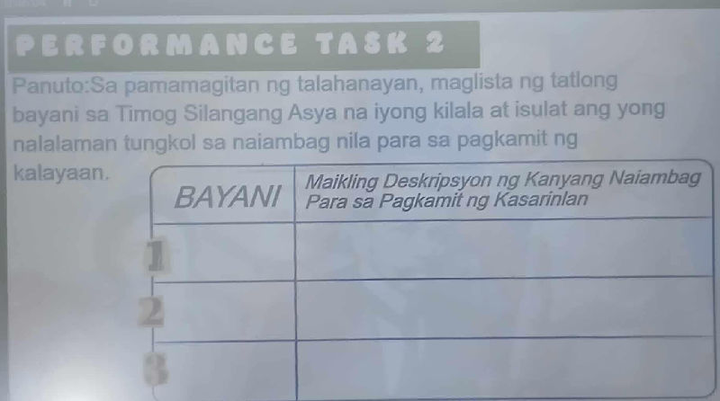 PERFORMANCE TASK 2 PanutoSa pamamagitan ng | StudyX