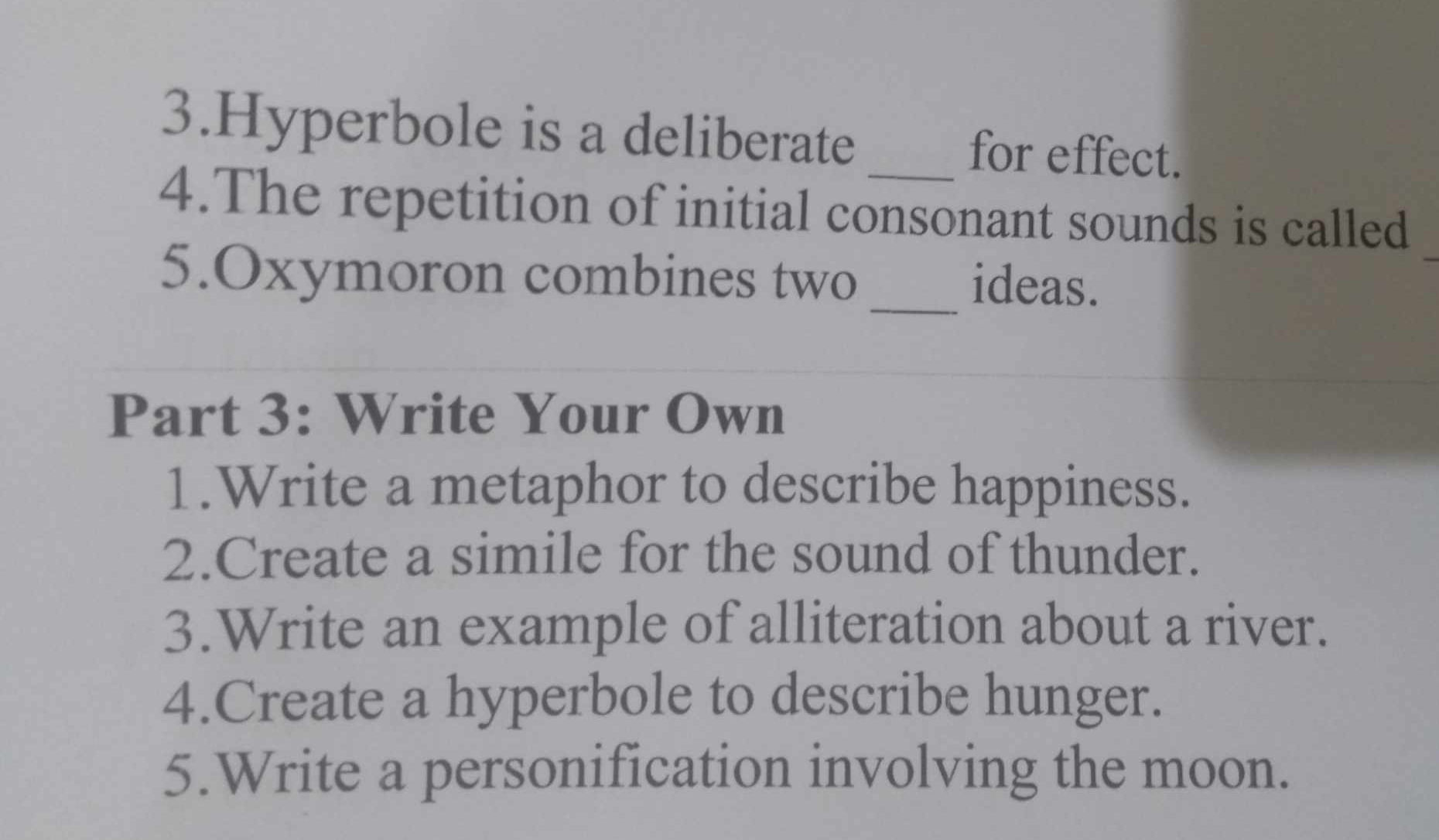 3Hyperbole is a deliberate for effect 4 The | StudyX