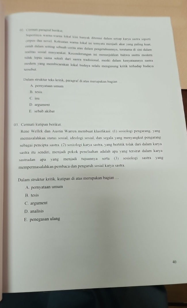 02 Cermati paragraf berikut Sepertinya | StudyX