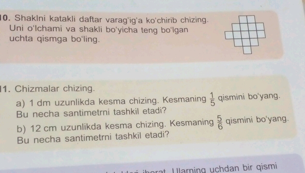 10 Shaklni katakli daftar varagiga kochirib | StudyX