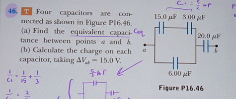 Four capacitors are connected as shown in | StudyX