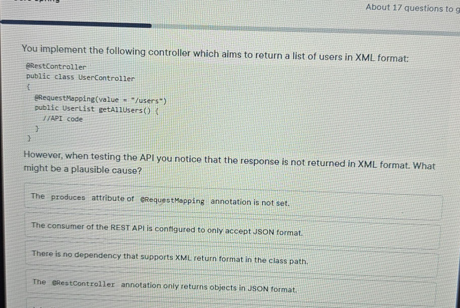 You implement the following controller which | StudyX