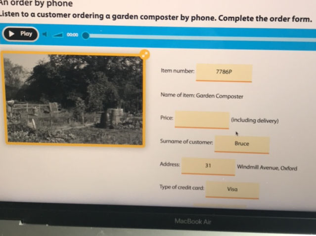 An order by phoneListen to a customer