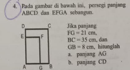 Pada gambar di bawah ini persegi panjang | StudyX