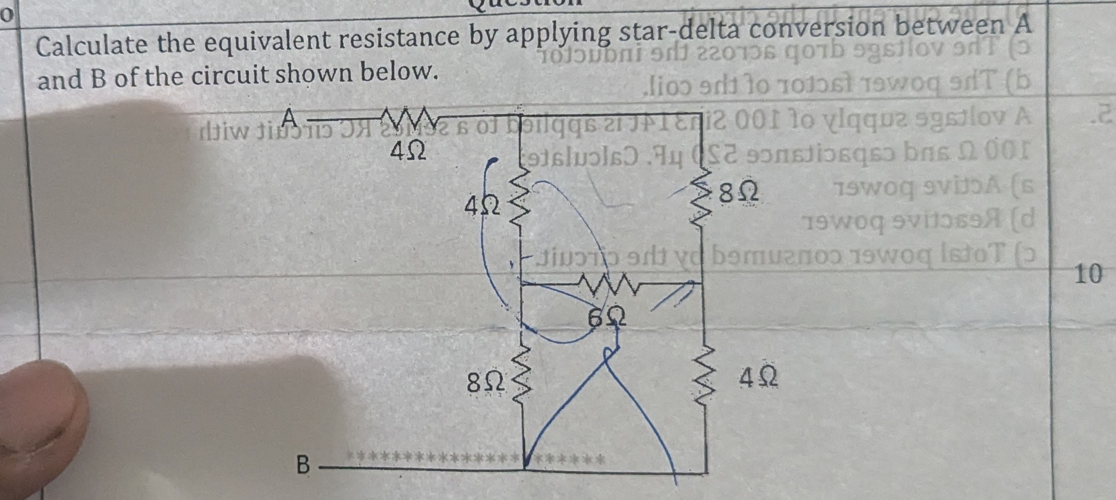 Calculate the equivalent resistance by | StudyX