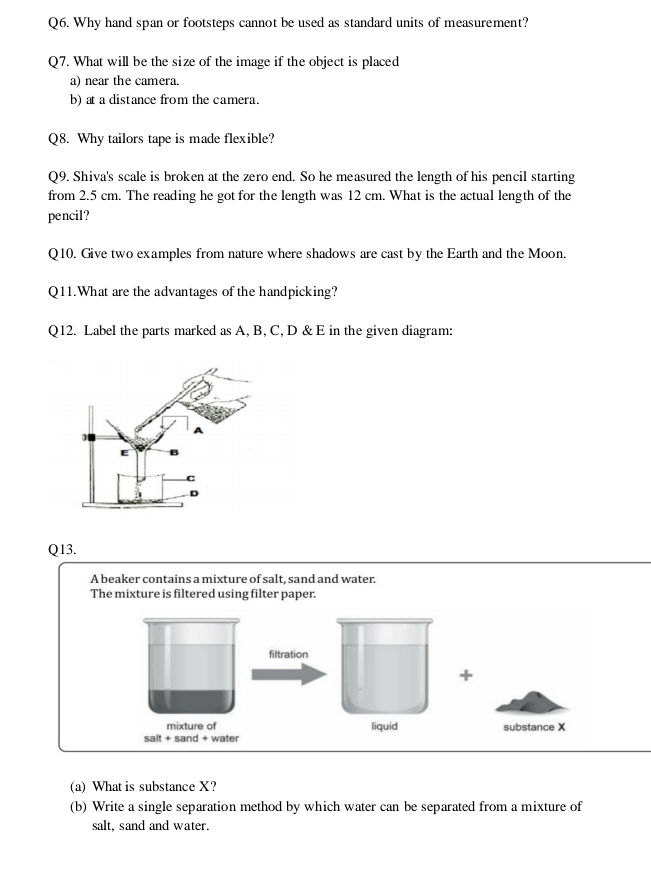 Q6 Why hand span or footsteps cannot be used | StudyX