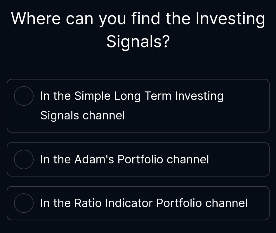 Where can you find the Investing Signals In