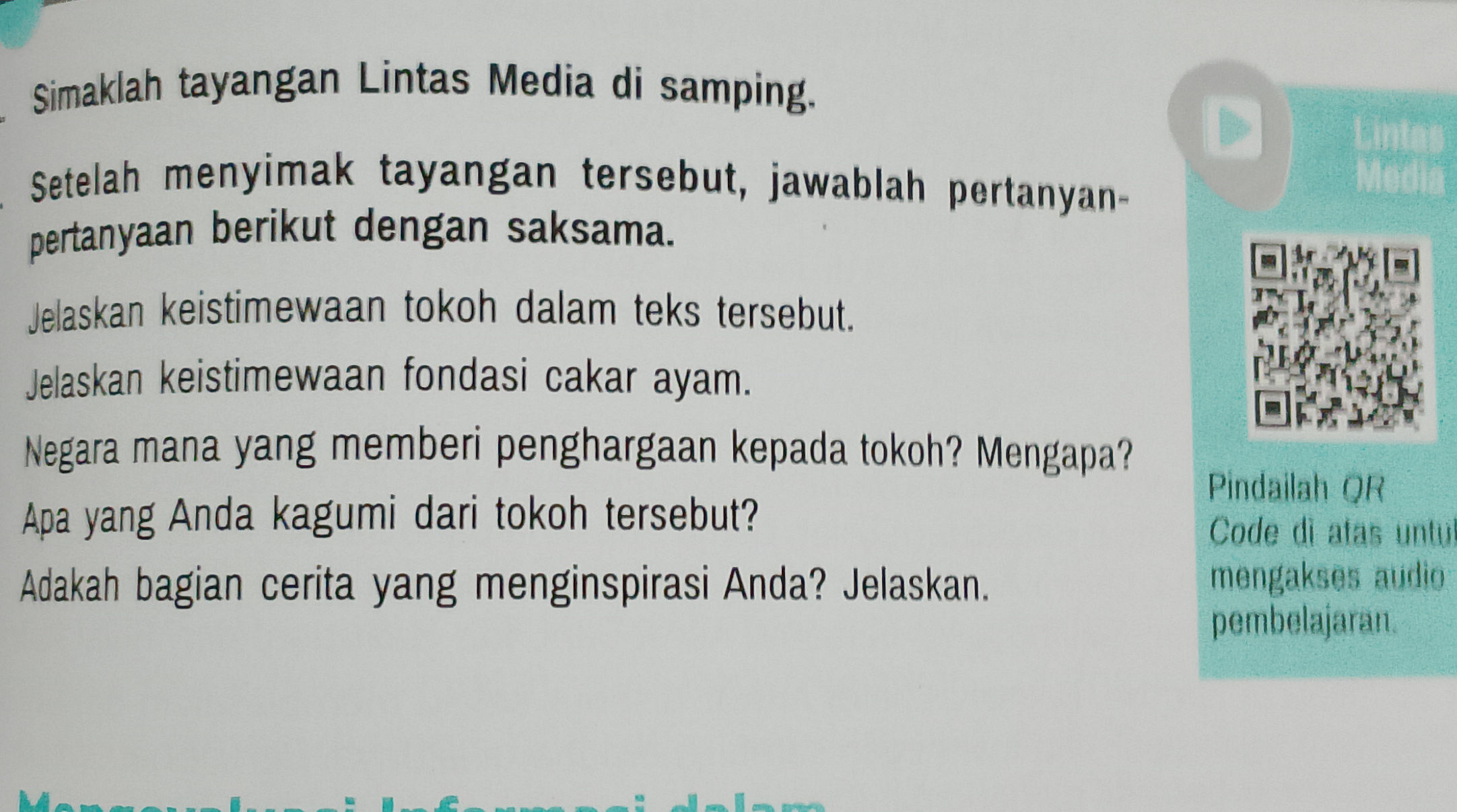 Simaklah tayangan Lintas Media di samping | StudyX
