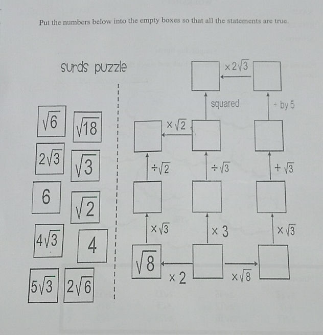 Put the numbers below into the empty boxes | StudyX