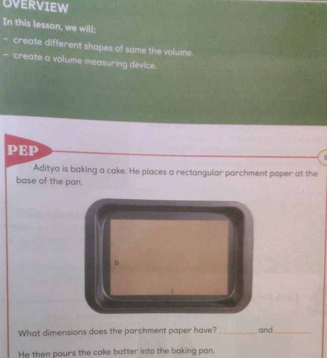 Aditya is baking a cake He places a | StudyX