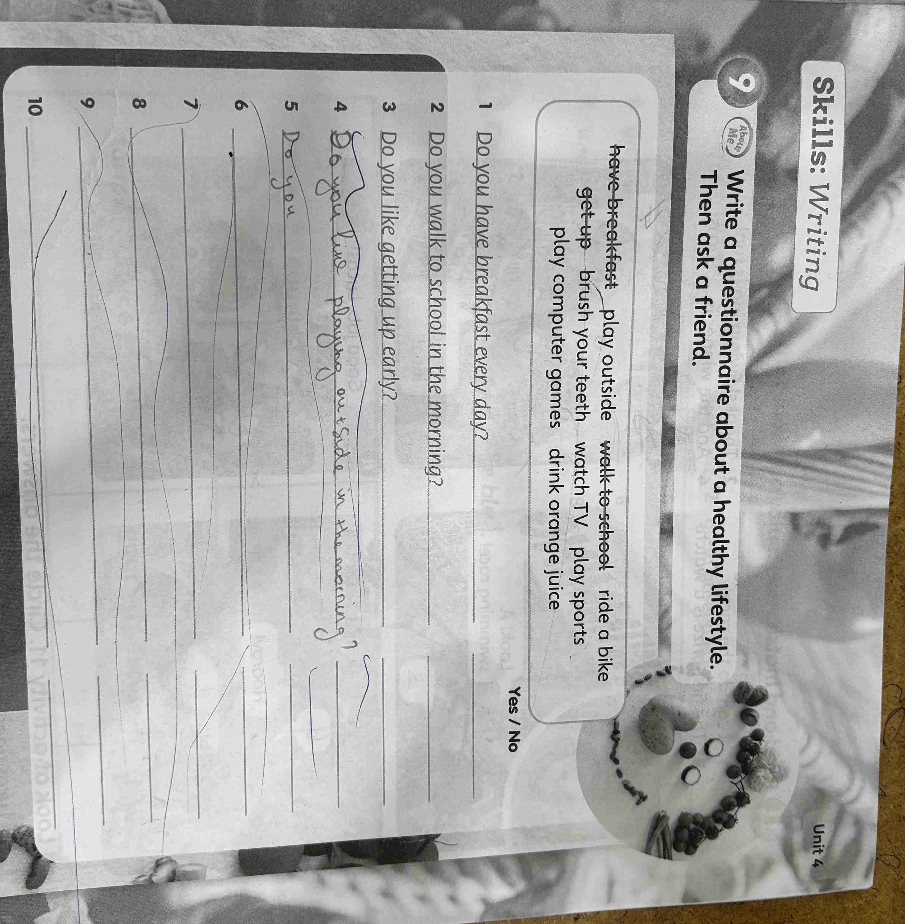 Skills Writing Write a questionnaire about a | StudyX