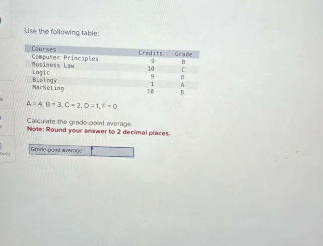 Use the following table | StudyX