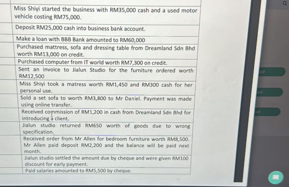 Miss Shiyi started the business with RM35000 | StudyX