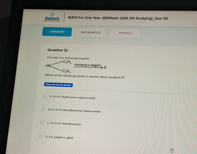 Question 12 Consider the following reaction | StudyX
