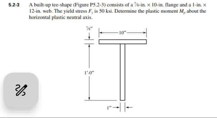52-3 A built-up tee-shape (Figure P52-3)