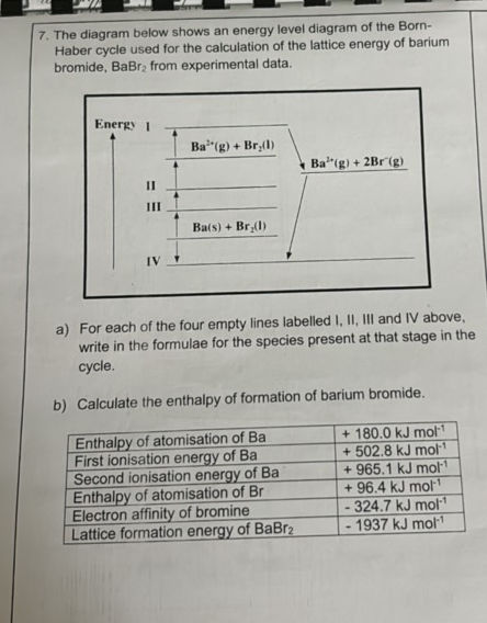 7 The diagram below shows an energy level | StudyX